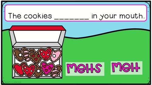 VALENTINE Subject Verb Agreement ~ ONLINE Distance Learning Google ...