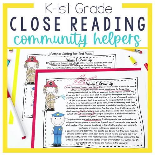 Close Reading Passages: Community Helpers Edition by Aylin Claahsen