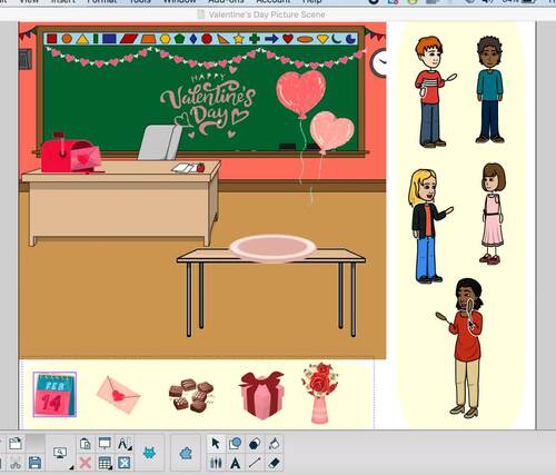 Interactive Valentine's Day Smart Notebook Picture Scene | TPT