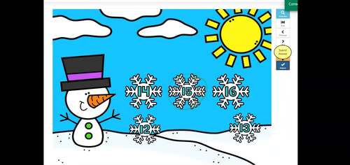 Missing Number Sequence to 20 with Winter Snowflakes Boom™ Cards