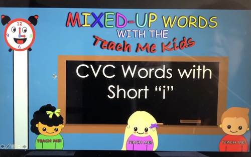 CVC Words, Short Vowels, PowerPoint Game - MIXED-UP WORDS (SHORT I )