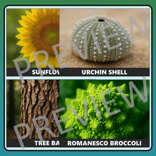 Fractals in Nature: 36 Poster Set | Math Science Classroom Decor ...