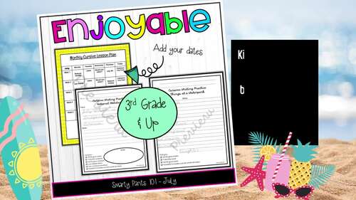 Cursive Writing Practice Sentences - July - Jokes, Fun Facts, Handwriting