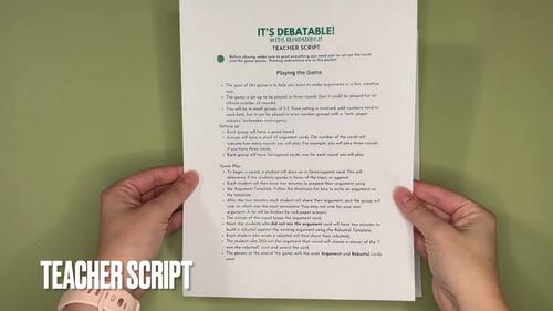 It's Debatable! Game Expansion Pack by The Speech Educator | TPT