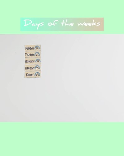 Boho Rainbow Theme Calendar - Year, Months, Days, Dates, Special events,