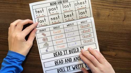 Phonics Activities | Phonics Flipbooks | Ending Blends by The Behavior Boss