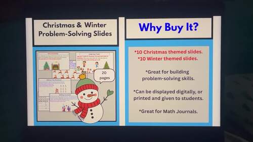 Winter & Christmas Word Problems- Grades 1 & 2 Ready to Use | TPT