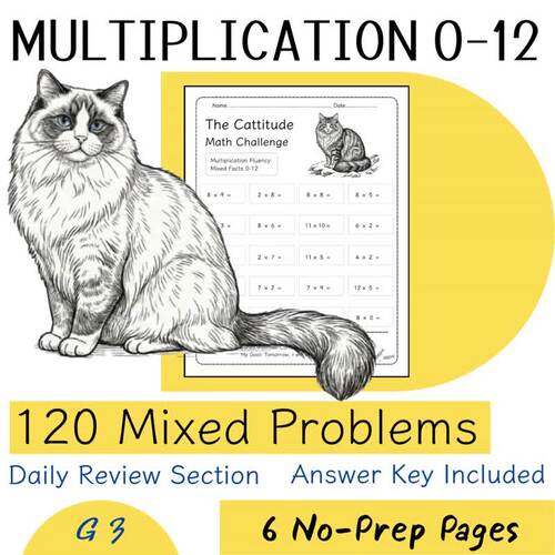 Multiplication Facts 0-12 Mixed Practice Worksheets with Answer Key ...