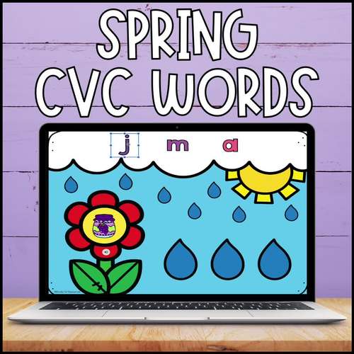 Spring CVC Words for Google Slides™ by Rhody Girl Resources | TPT
