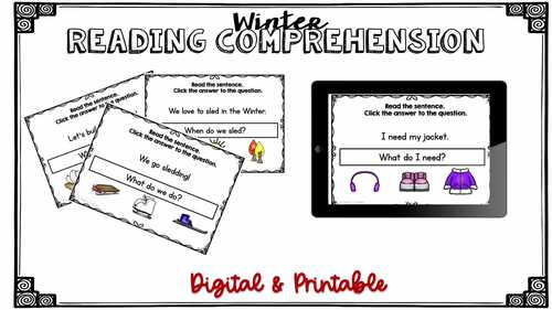 Reading Comprehension About Winter by Simply B Teaching | TPT