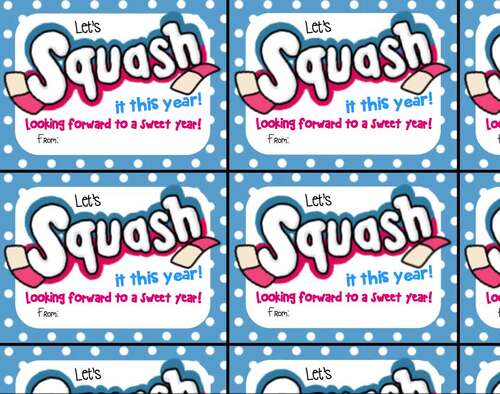 Squashies Candy Beginning of Year Gift Tag- Let's Squash It This Year ...
