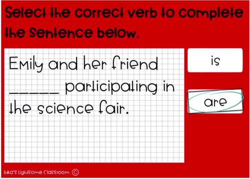 Subject Verb Agreement Boom Cards Bundle by Luka's Lightsome Classroom