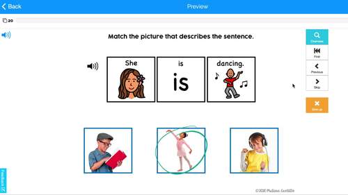 Pronouns | Match Sentence to Picture | Boom Cards by ABA Learning Corner