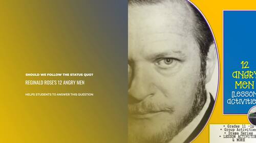 12 ANGRY MEN [LESSON ACTIVITIES] by The Angry Teacher Store | TPT