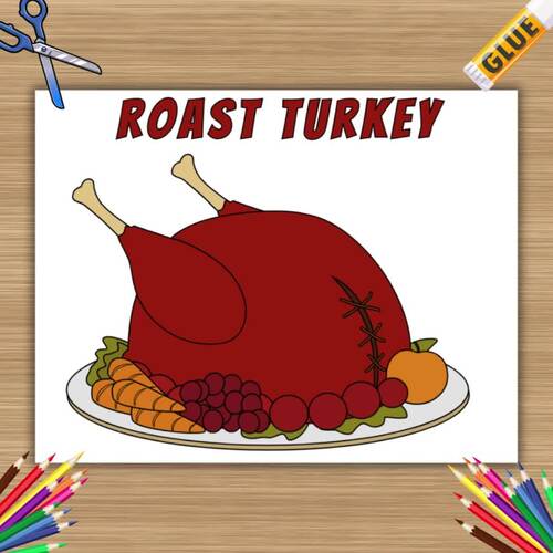 Roast Turkey Craft Activity | Thanksgiving Craft | Cut & Paste Project ...