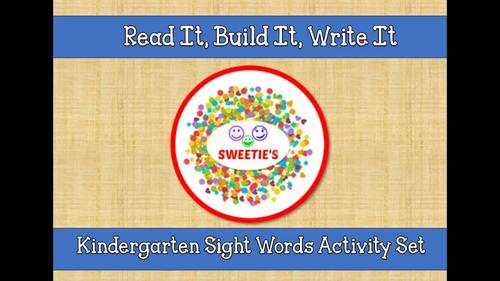 Sight Words Activities Read Build Write Kindergarten Sight Words by ...