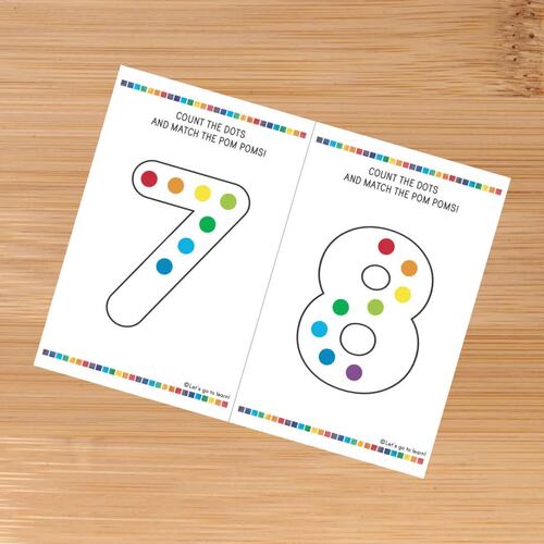 Number Pom Pom Mats 1–10 — Count and Match Activity — Number ...