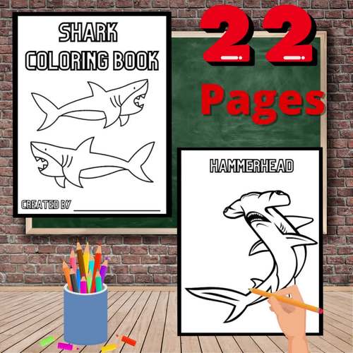printable hammerhead shark coloring pages