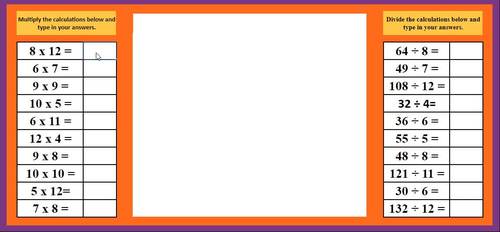 Baby Alien Multiplication and Division to 12 Pixel Art Mystery Reveal