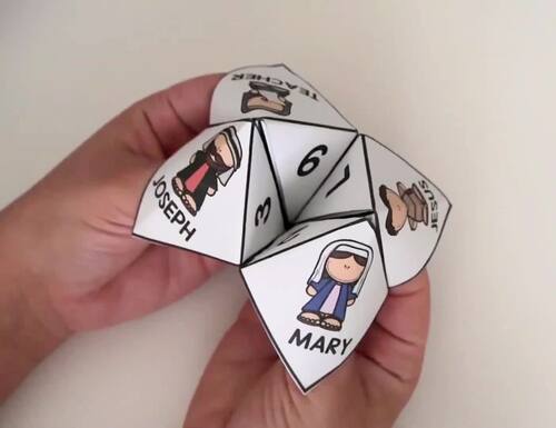 Boy Jesus in the Temple Bible Cootie Catcher Craft, Sunday School or ...