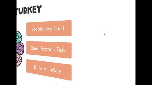 Build a Turkey Boom Cards™ by Speechie Adventures | TpT