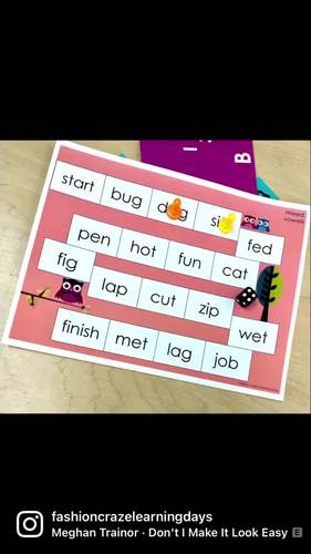 Short Vowel CVC Game Boards by Fashion Craze Learning Days | TPT