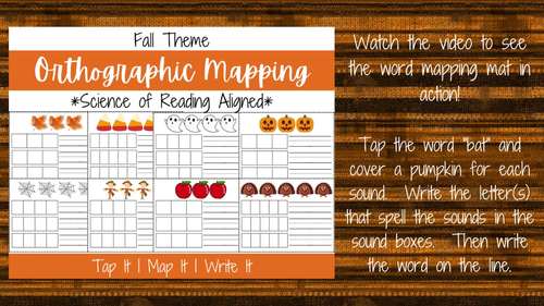 Word Mapping | Fall Theme by O'Neal Teacher Swag | TPT