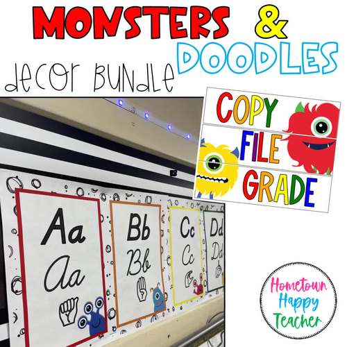 Monster Theme Classroom Decor Bundle | Alien Theme | TPT