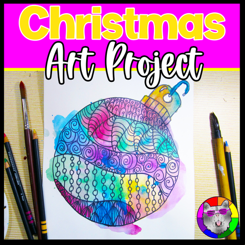 Christmas Art Lesson Christmas Ornament Christmas Line Art Project