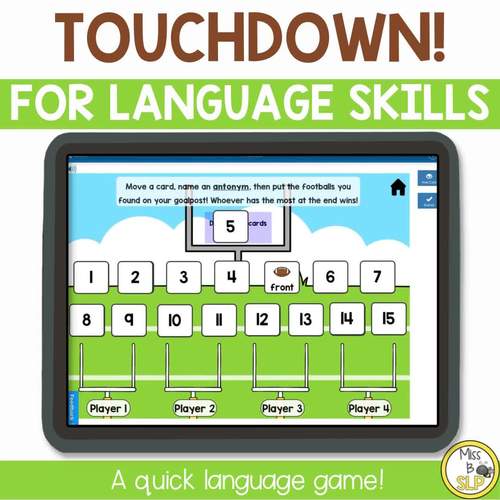 Football Quick Vocabulary & Grammar Games - Digital Boom Cards by Miss ...