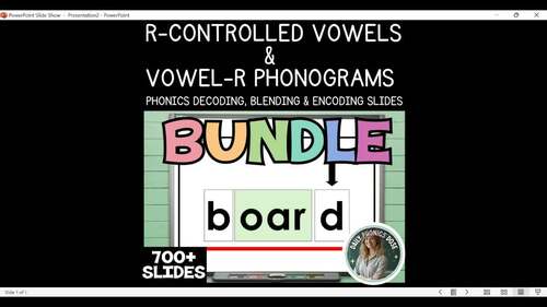 R-Controlled Vowels & Vowel-R Phonograms Blending Board Slides Orton ...