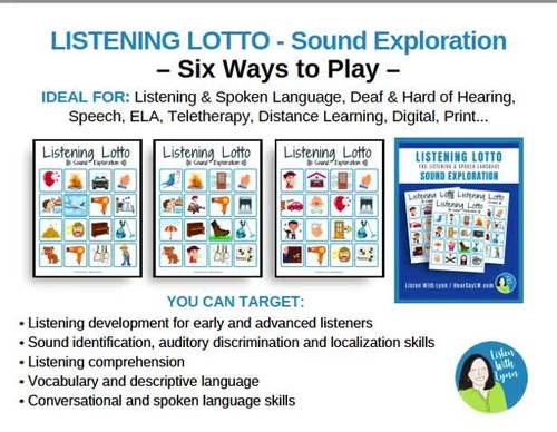 LISTENING LOTTO Sound Exploration Six Activities DHH Hearing Loss