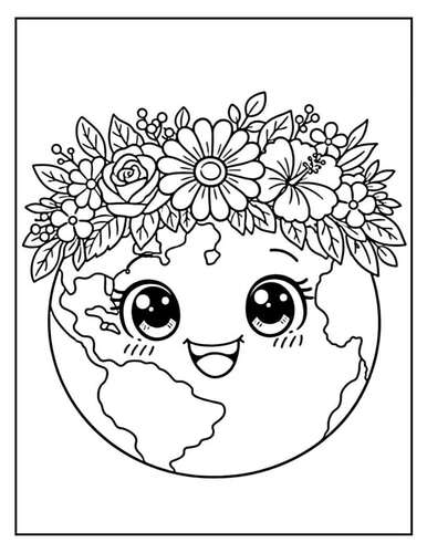 Earth Day Coloring Pages | Save the Planet Mindfulness Activities ...