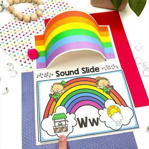Rainbow Beginning Sounds Activity for St. Patrick's Day Literacy Centers