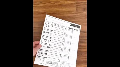 Reading Intervention Activities - Read It, See It, Write It Bundle