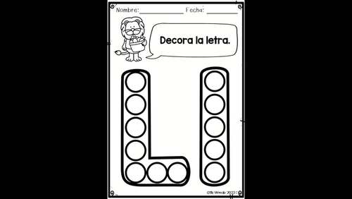 Hojas de trabajo LETRA L | Letter L Worksheets in Spanish by Ms Herraiz