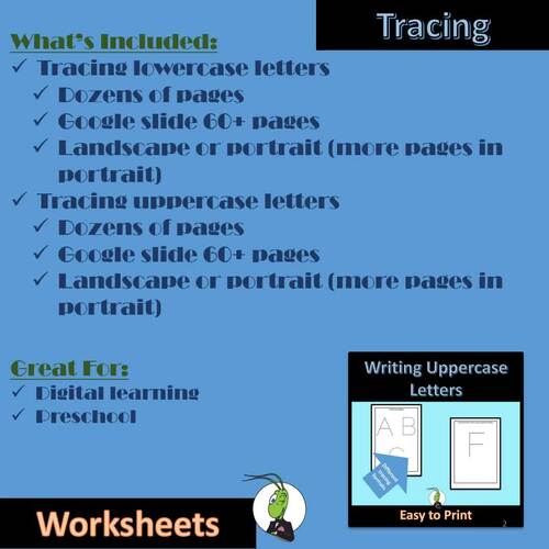 Tracing Lowercase and Uppercase Letters Prek Bundle for Early Childhood