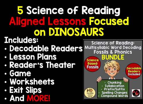 Science of Reading | Multisyllabic Word Decoding | Fossils and Phonics ...