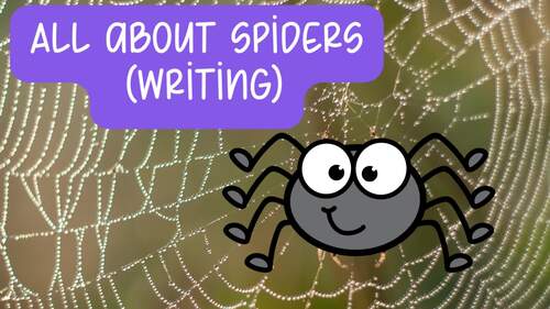 All About Spiders Writing October Spiders PreK Kindergarten First Grade ...