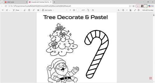 Christmas Craft & Winter Activity Snowball with Christmas Tree Decorate ...