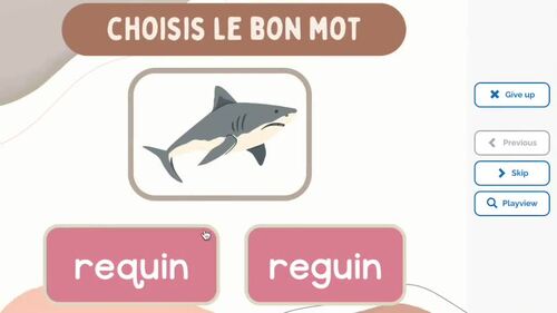 French Phonics Sounds Graphème QU | BOOM CARDS SET 2 by Digital For French
