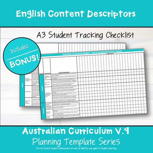 V9 Australian Curriculum ENGLISH Content Descriptor Overviews - Year 6
