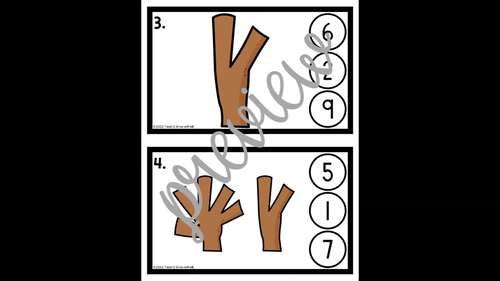 Winter Snowman Math Center Counting Stick Fingers 1-10 Task Cards Clip ...