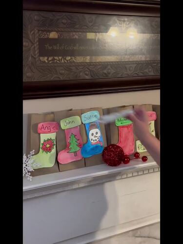 Christmas Stocking Gift Exchange Craft Stocking Bulletin Board & Ornament