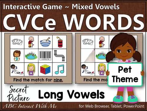 CVCe Words Long Vowels Interactive Phonics Game Magic E {Reveal Secret ...