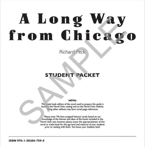 A Long Way From Chicago Novel Units® Student Packet Novel Study Grade 6 ...