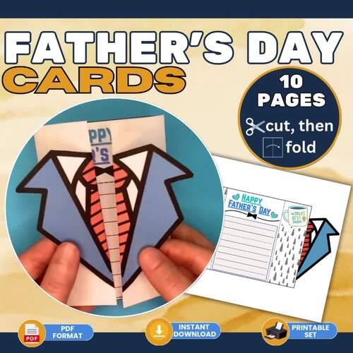 Father's Day Card Craft Activity | Happy Father's Day | Writing Activity