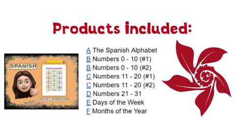 SPANISH BUNDLE Unit 1 Topics A through F Worksheets & Quizzes | TPT