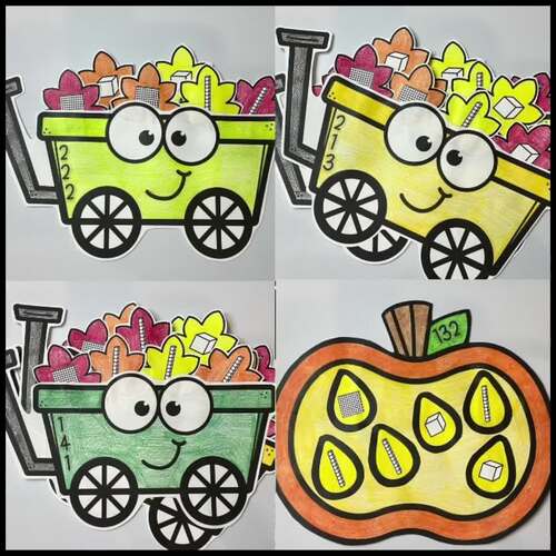 Scarecrow Math Craft | Fall Place Value (Base Ten Blocks) by Typically ...