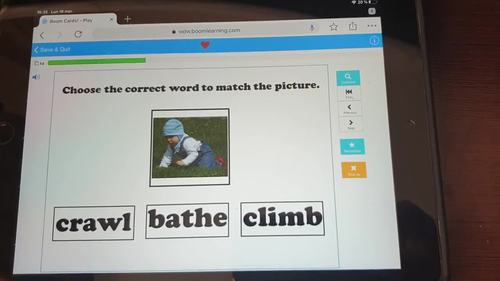 Action Words BOOM CARDS™ for Special Education and ESL | TPT